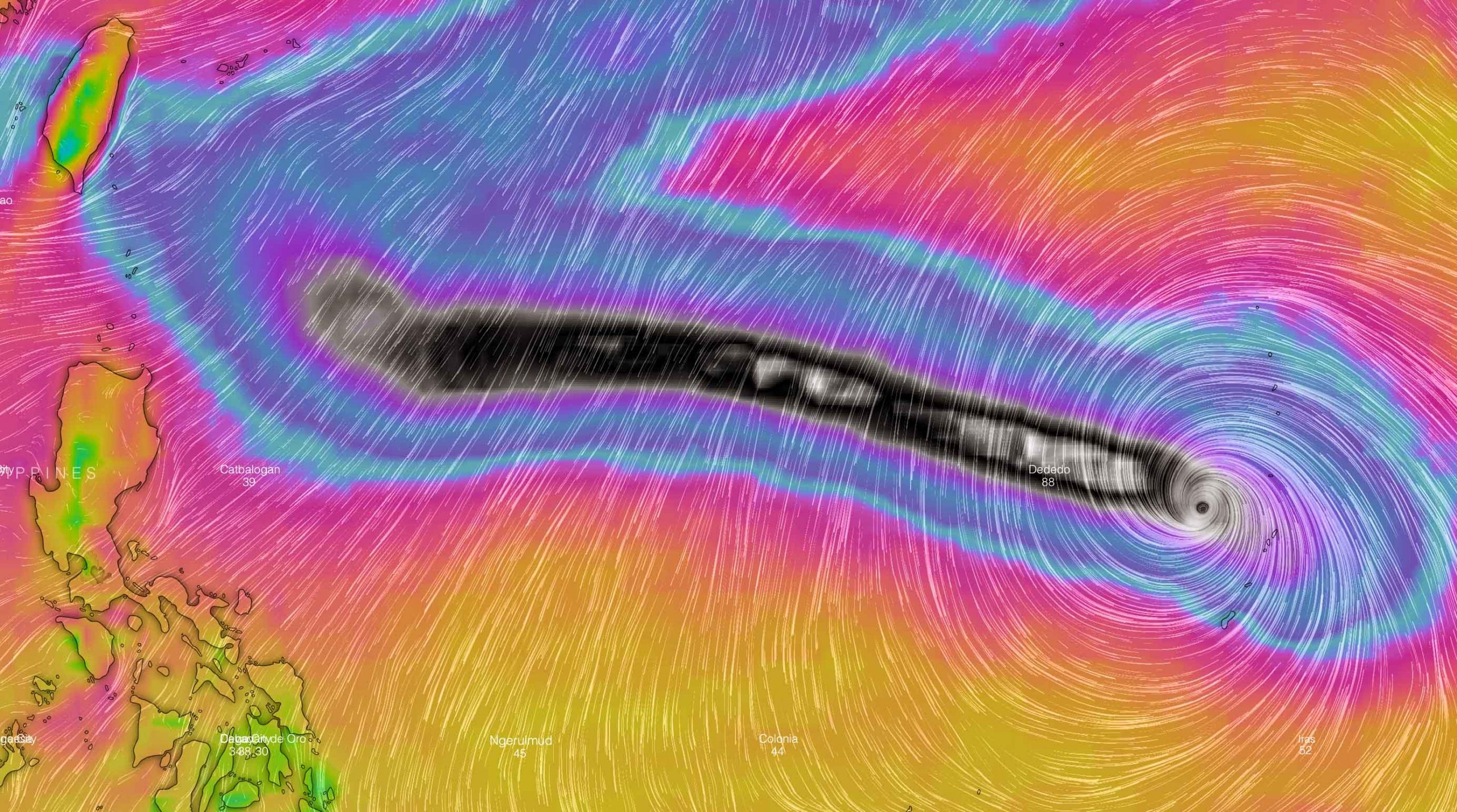 Higgins Storm Chasing | Wind Swath Yutu